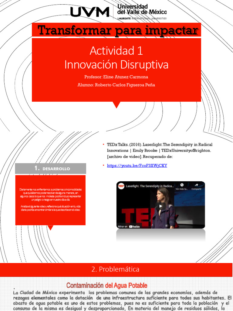 A1 - RCFP - Innovación Disruptiva - Transformar para Impactar Terminado | PDF