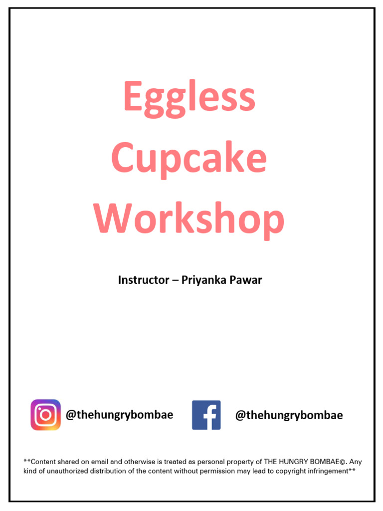 Final Cupcake Workshop | Download Free PDF | Cupcake | Chocolate