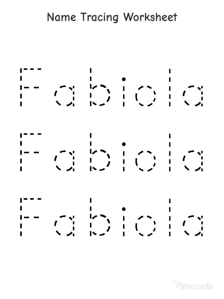 Name Tracing Worksheet | PDF