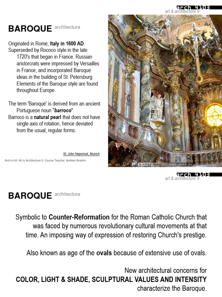 Lecture1 A - Baroque | PDF | Baroque