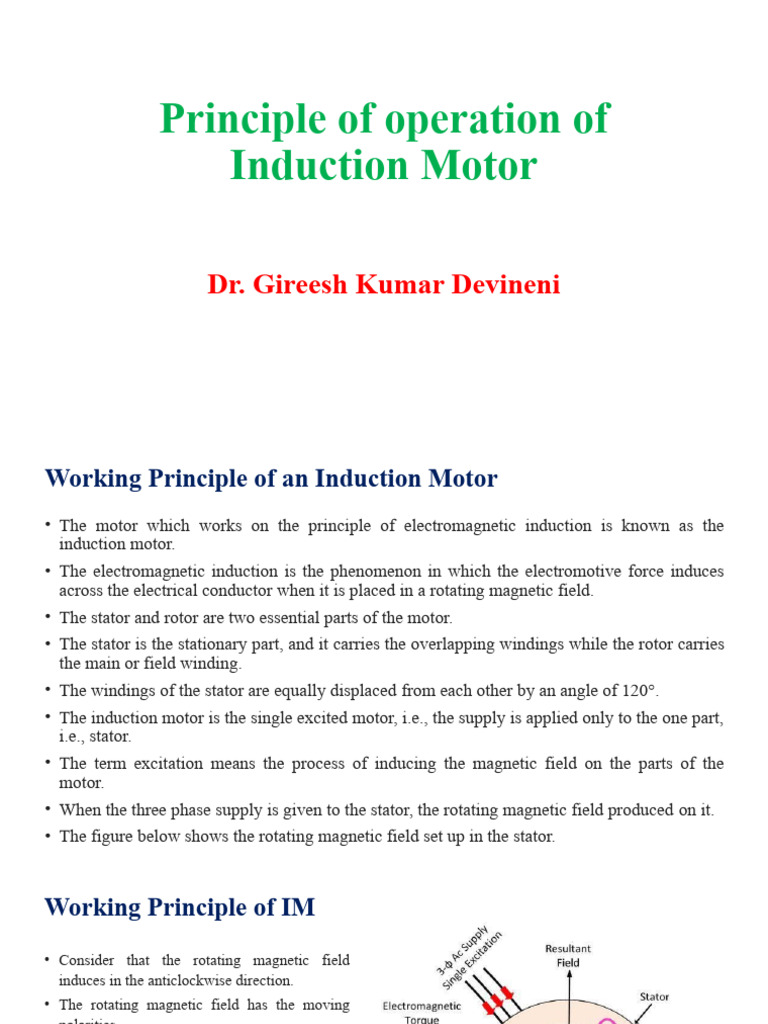 Induction Motor | PDF | Electromagnetic Induction | Electric Motor