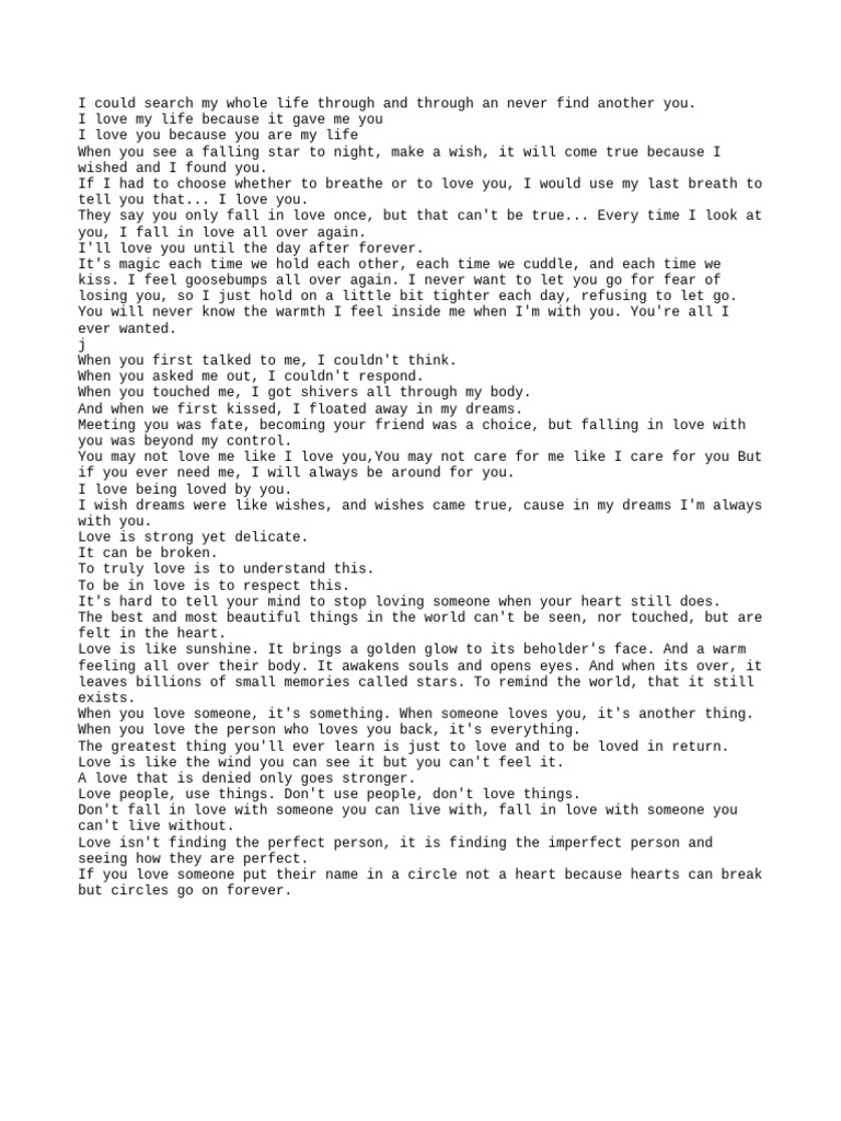 Love Words | PDF | Love