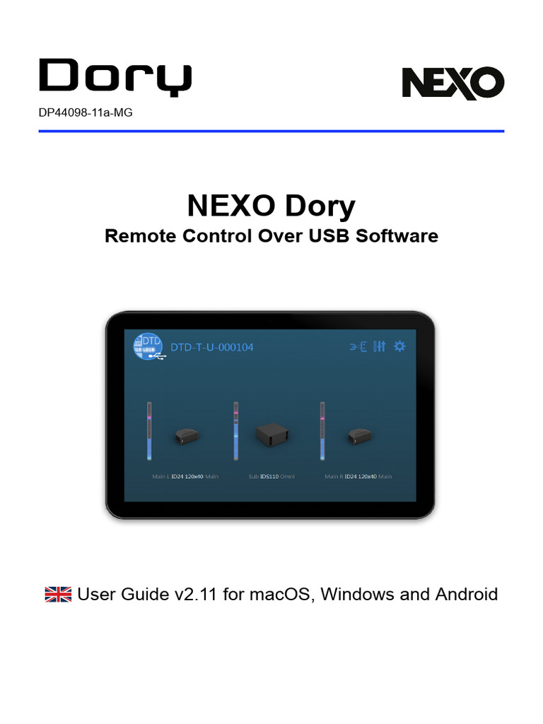 NEXO Dory-User Guide-V2.11-En | PDF | Installation (Computer Programs) | Android (Operating System)