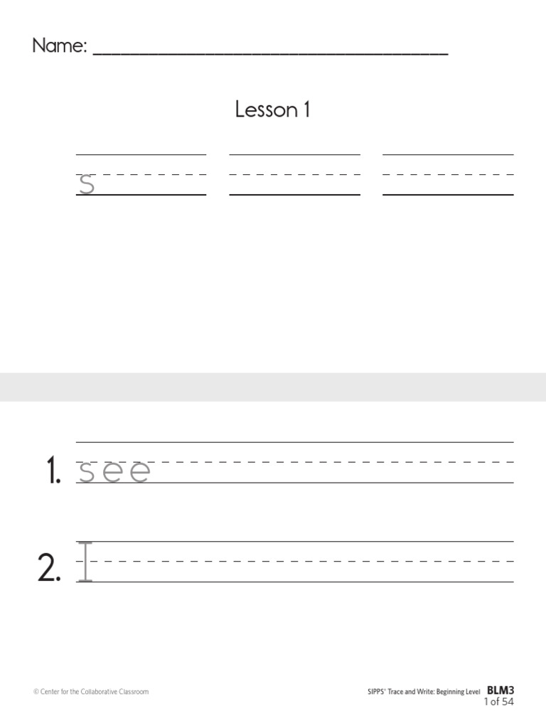 Trace and Write Beginning Letters | PDF