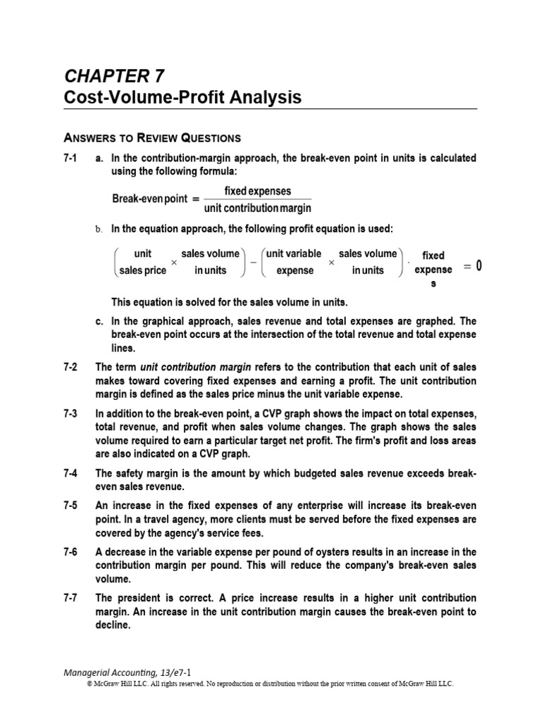 Hilton 13e SM Ch07 | PDF | Management Accounting | Financial Economics