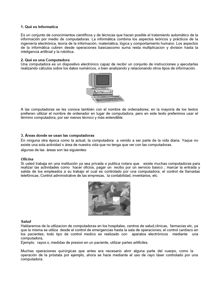 Qué Es Informatica | PDF | Informática | Hardware de la computadora