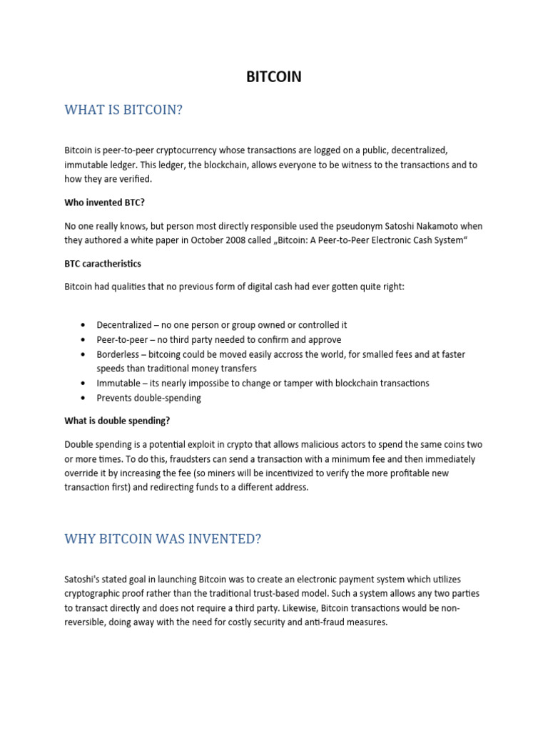 BITCOIN | PDF | Bitcoin | Cryptocurrency