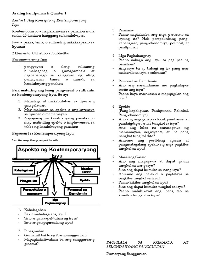 Ap4 q1 Reviewer | PDF
