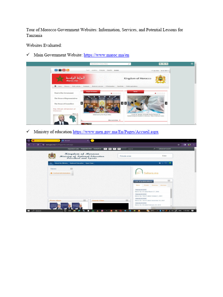 Moroccan Egoverment | PDF | E Government | Usability