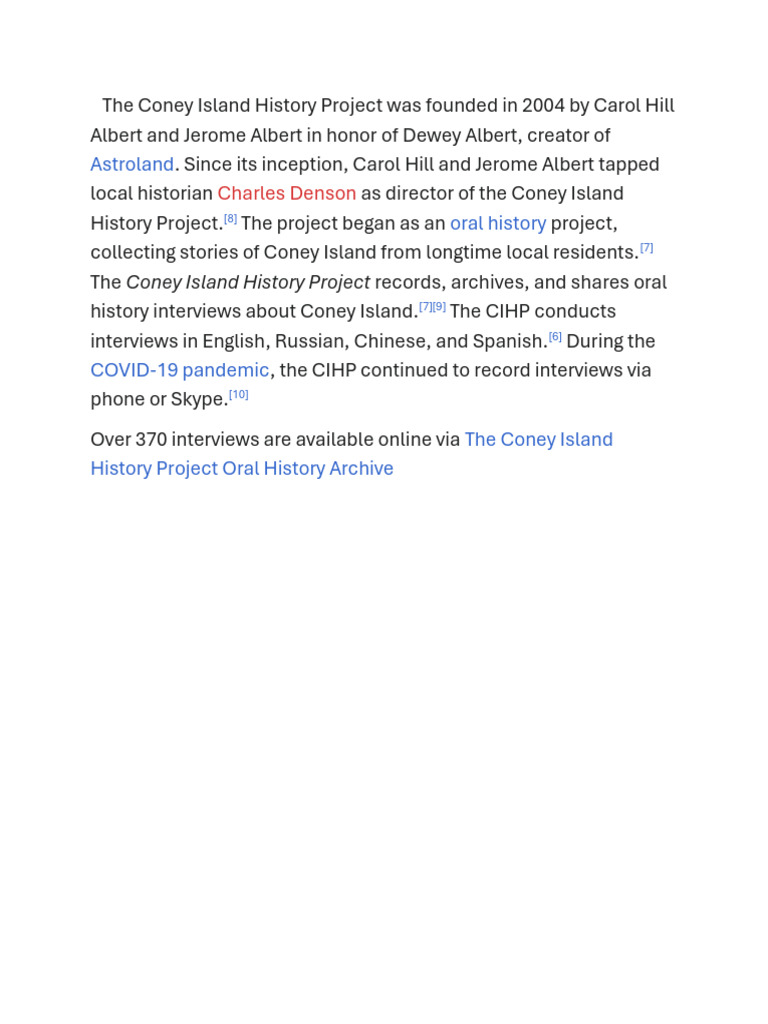 Coney Island Oral History Archive | PDF