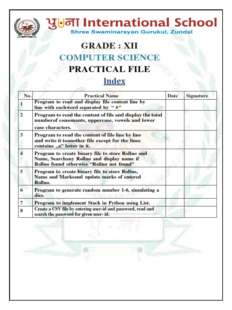 Practical File Grade 12 Download Free Pdf Letter Case Computer File