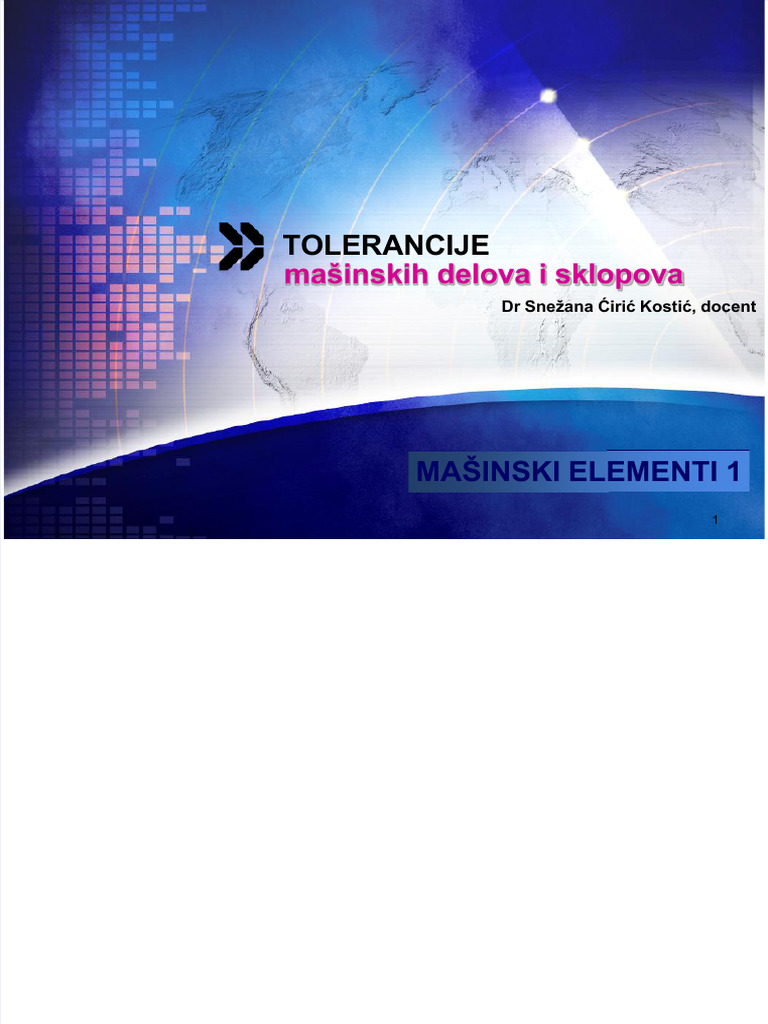 Tolerancije Mašinskih Delova I Sklopova | PDF