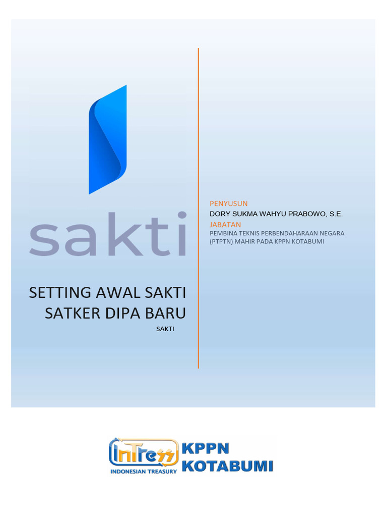 Juknis Setting Awal SAKTI | PDF