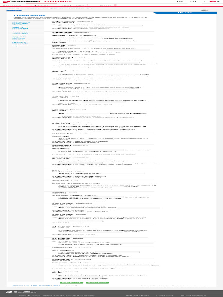 Sadlier Connect邃 Definitions Pdf