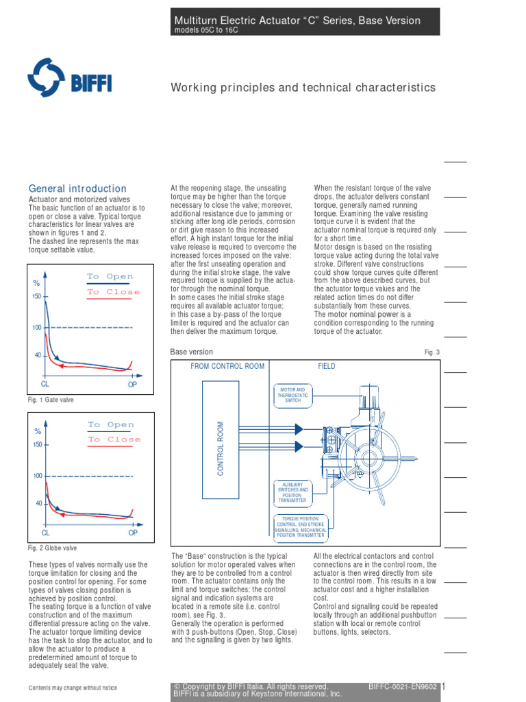 Biffi 2 | PDF | Actuator | Valve