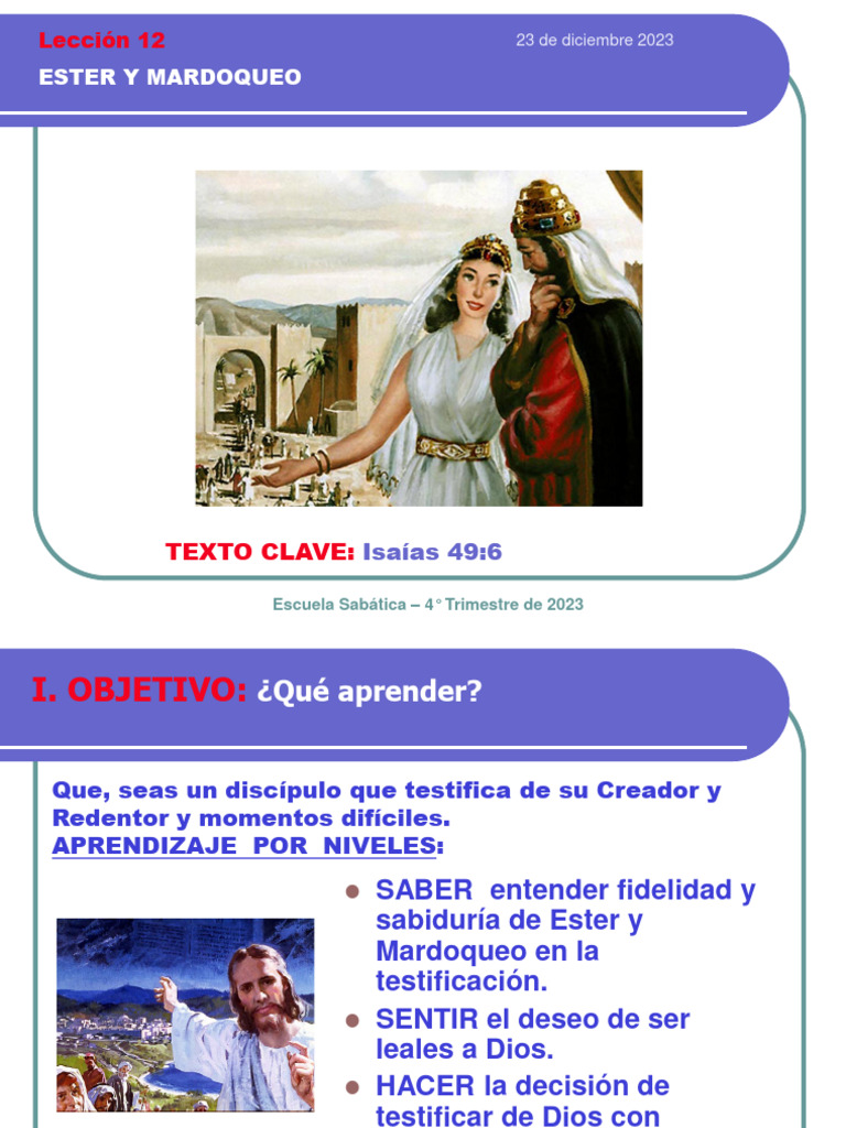 Ester y Mardoqueo | PDF | Esther | Aprendizaje