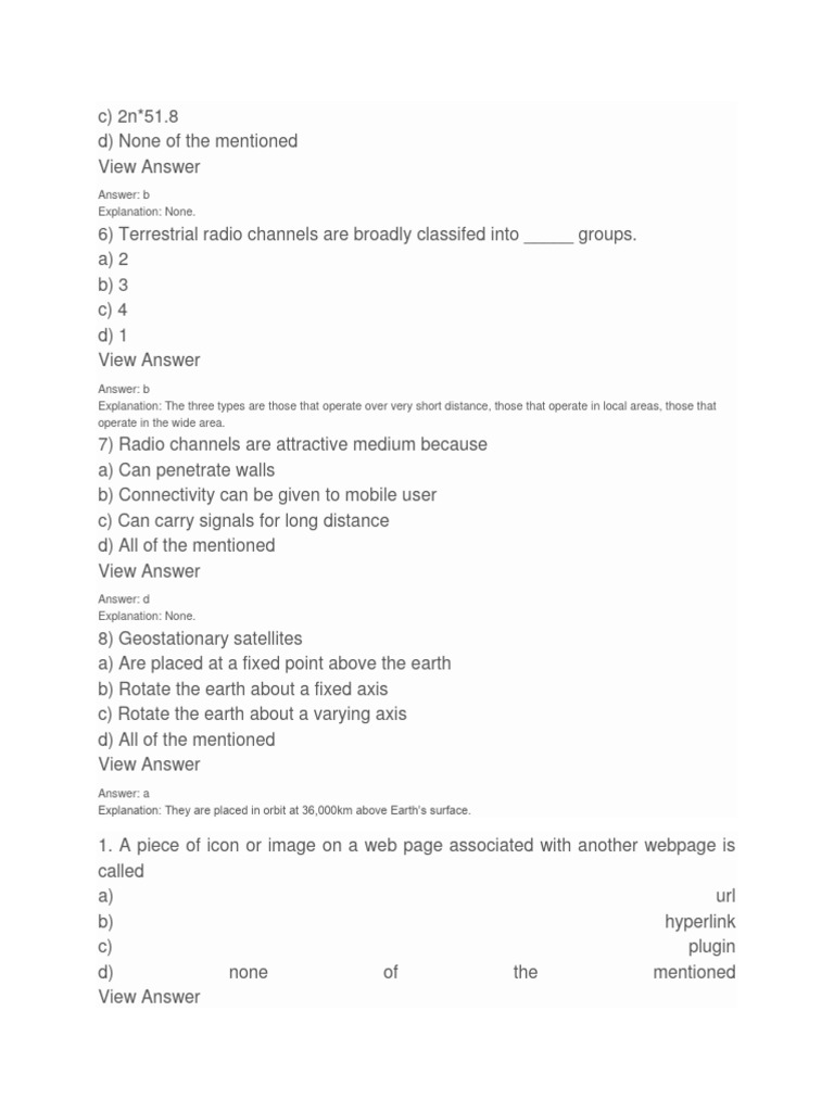 Networking MCQS Part 4 | PDF | Computer Network | World Wide Web Networking MCQS Part 4 | PDF | Computer Network | World Wide Web