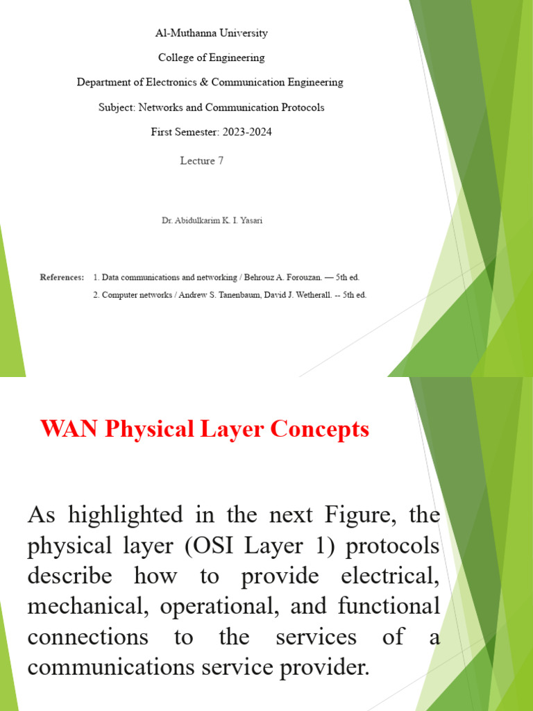 WAN Physical Layer Concepts Explained | PDF | Computer Network ...