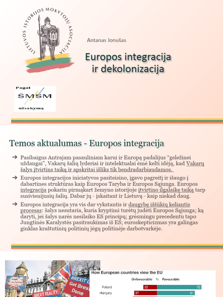 Europos Integracija Ir Dekolonizacija Skaidres | PDF