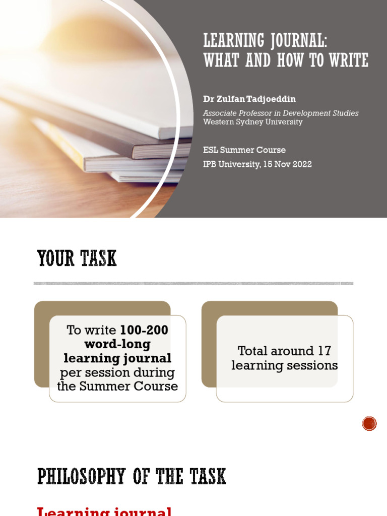 00 - Learning journal-PPT2022 | PDF