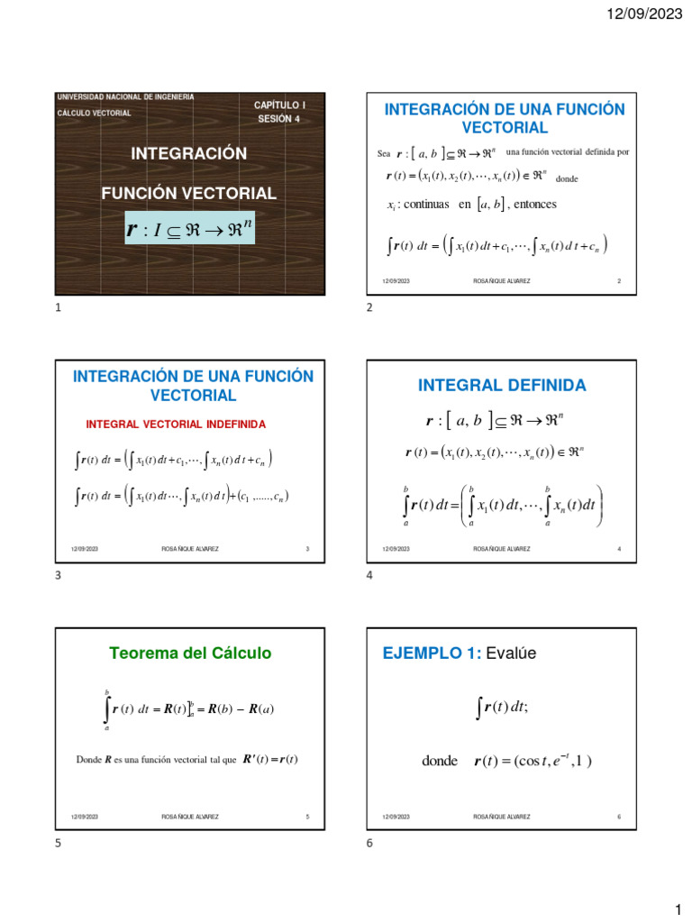 4 Integracion Vectorial | PDF | Integral | Álgebra