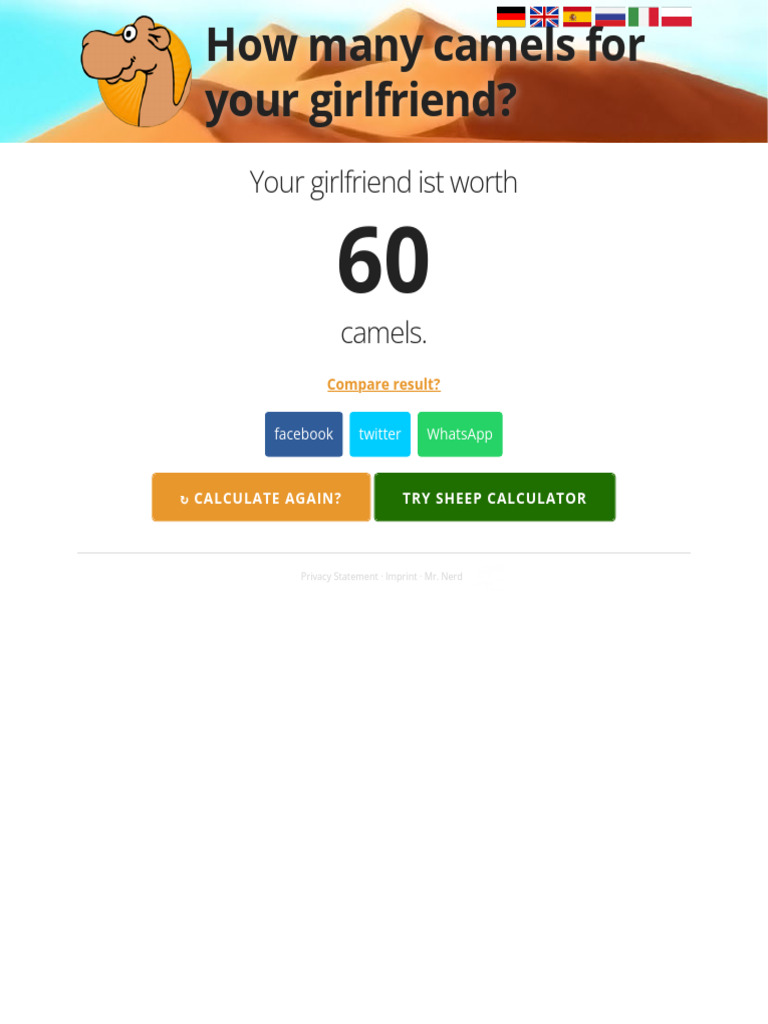 Camel Calculator - The Original | PDF