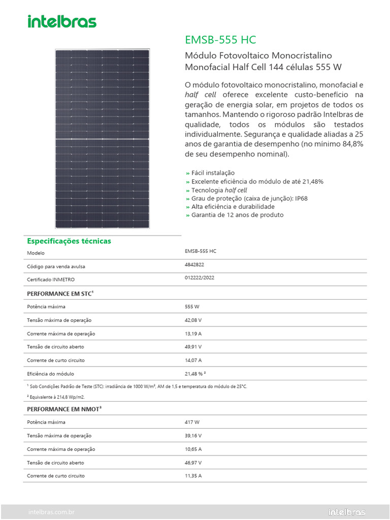 Datasheet Emsb 555 HC PT | PDF | Engenharia Elétrica | Eletricidade