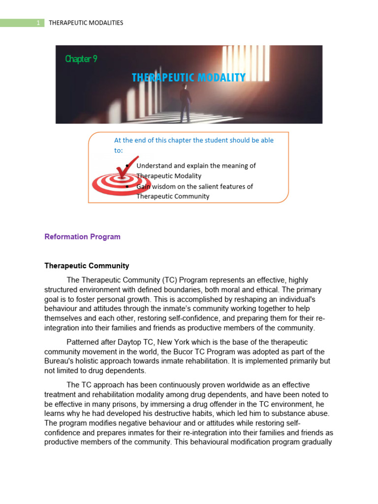 Chapter 9 - Therapeutic Modality | PDF | Rehabilitation (Penology ...