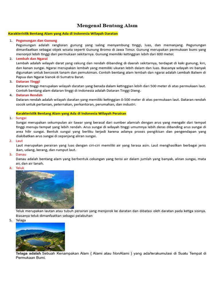Mengenal Bentang Alam | PDF