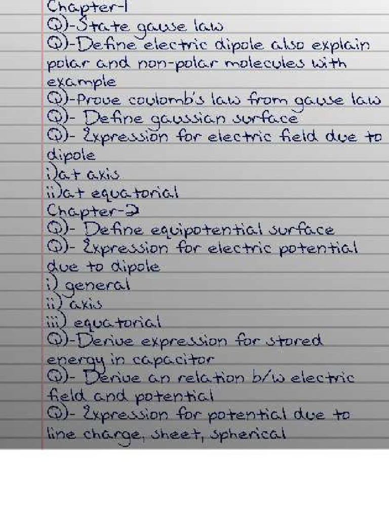 Physics All Chapter Short Ques | PDF