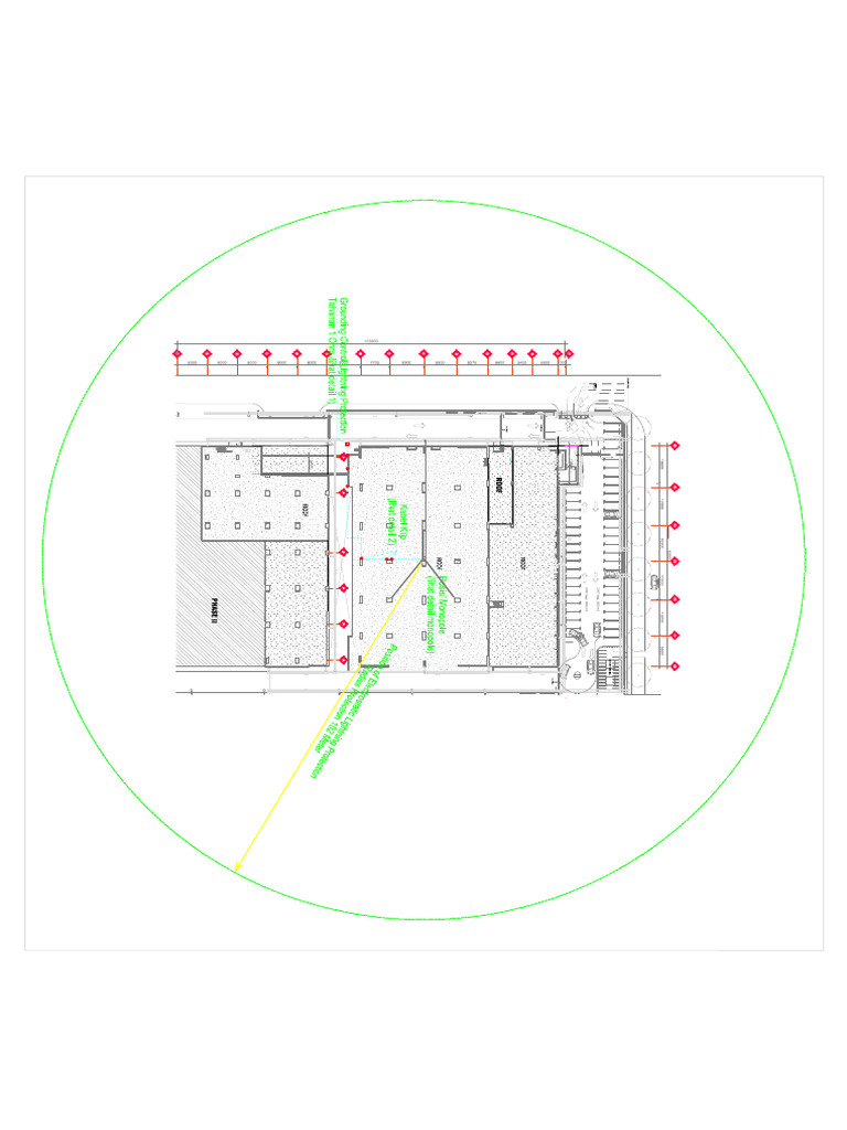 Radius Top View Lightning Protection Layout | PDF