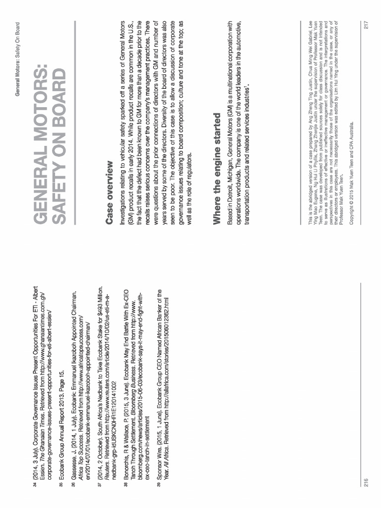 GM - Case Study 1 | Download Free PDF | General Motors | Vehicles