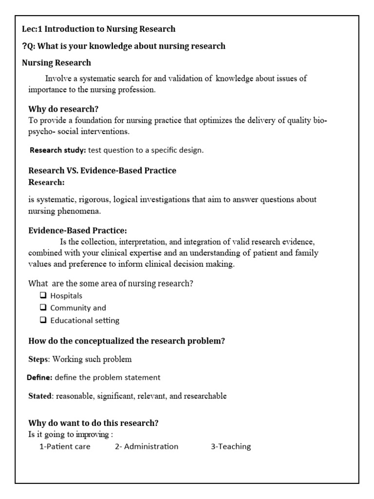 Future Directions of Research in Nursing+Importance of Research in ...