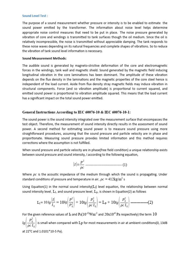 Sound Level Test | PDF | Waves | Acceleration