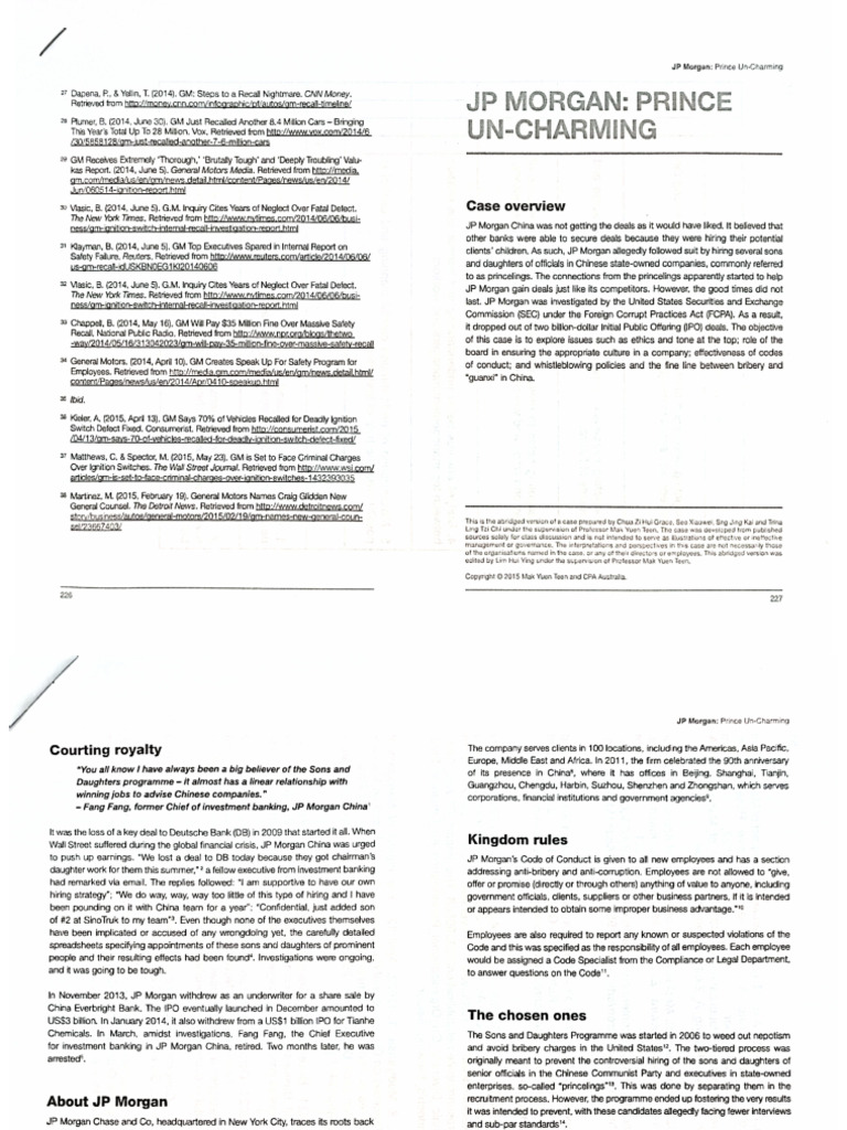 JP Morgan Case | PDF