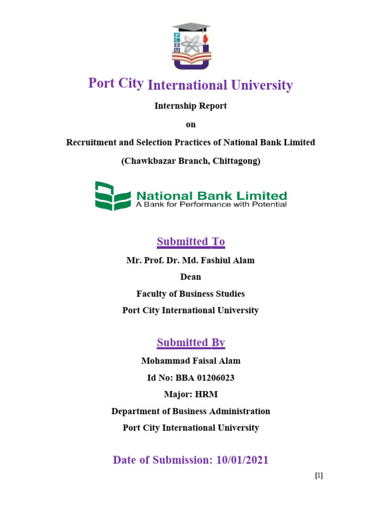 BBA 01206023 Mohammad Faisal Alam - Internship Report Final | PDF ... BBA 01206023 Mohammad Faisal Alam - Internship Report Final | PDF ...