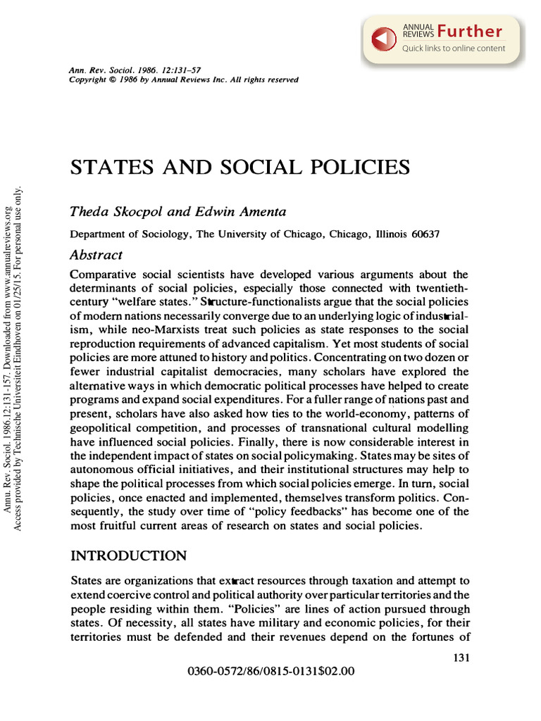 Skocpol 1986 | PDF | Capitalism | Democracy