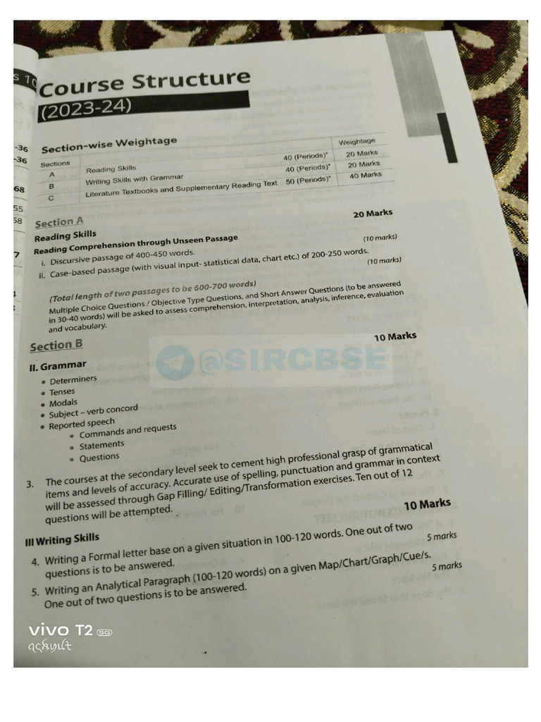 Arihant Eng SQP Class 10 | PDF