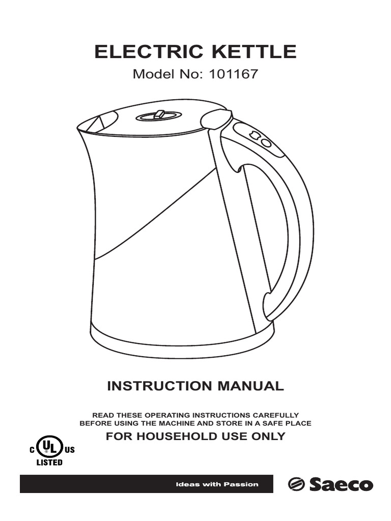 Electric Kettle: Model No: 101167 | PDF | Ac Power Plugs And Sockets ...