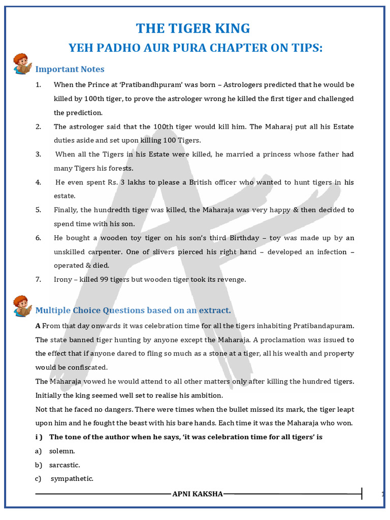 The Tiger King | PDF | Tiger