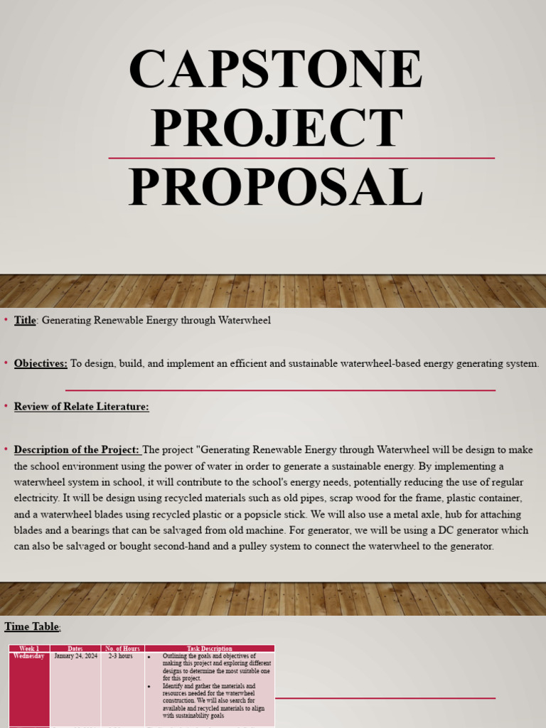 Capstone Project Proposal | PDF | Bearing (Mechanical) | Electric Generator