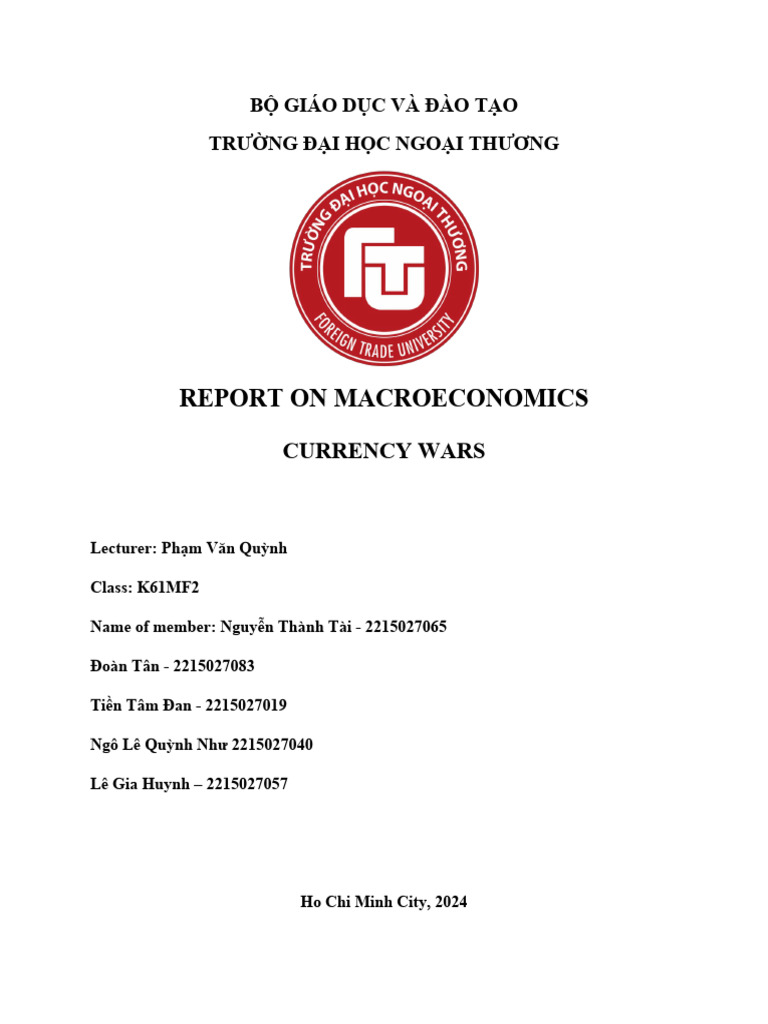 Final Report of Macroeconomics | PDF | Devaluation | Exchange Rate