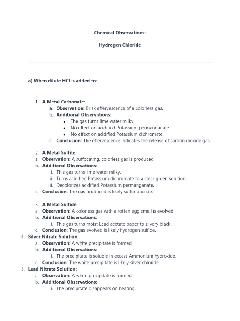 Observations in Chemsitry | PDF