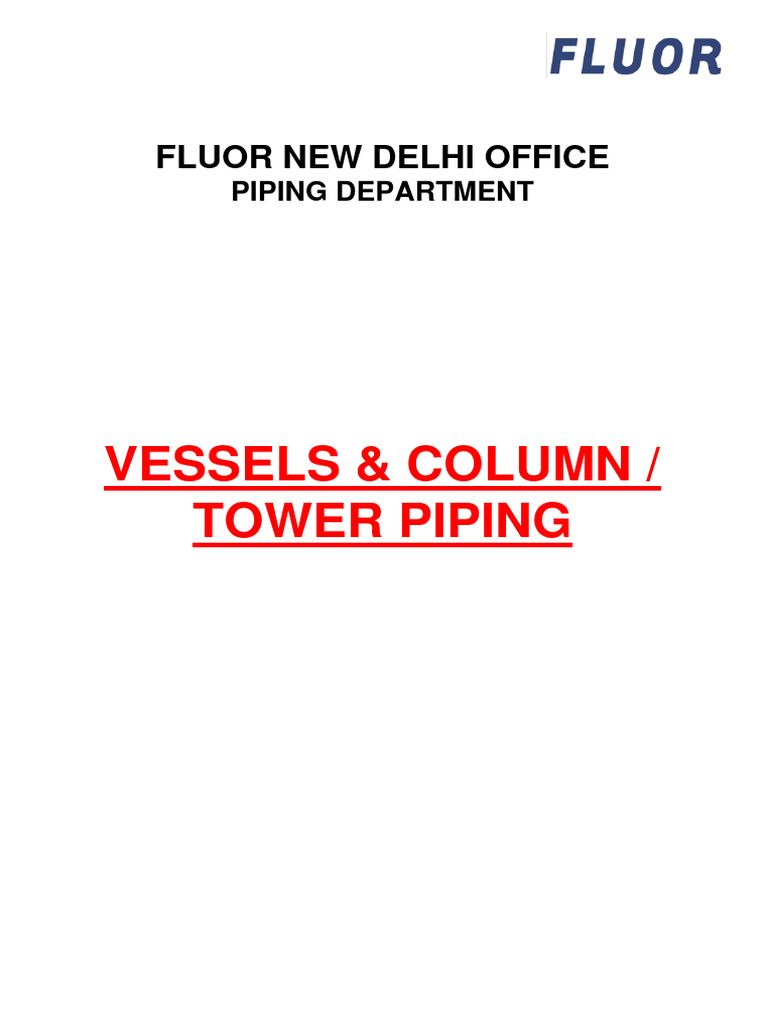 Vessels & Column Tower Piping | PDF | Distillation | Chemistry