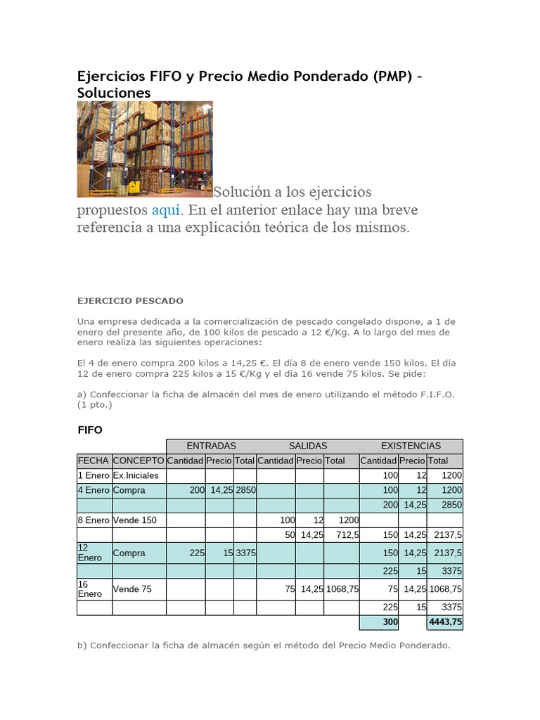 Problemas Resueltos FIFO y PMP | PDF | Euro