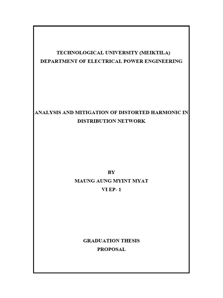 Harmonic Proposal | PDF | Electric Power Distribution | Alternating Current