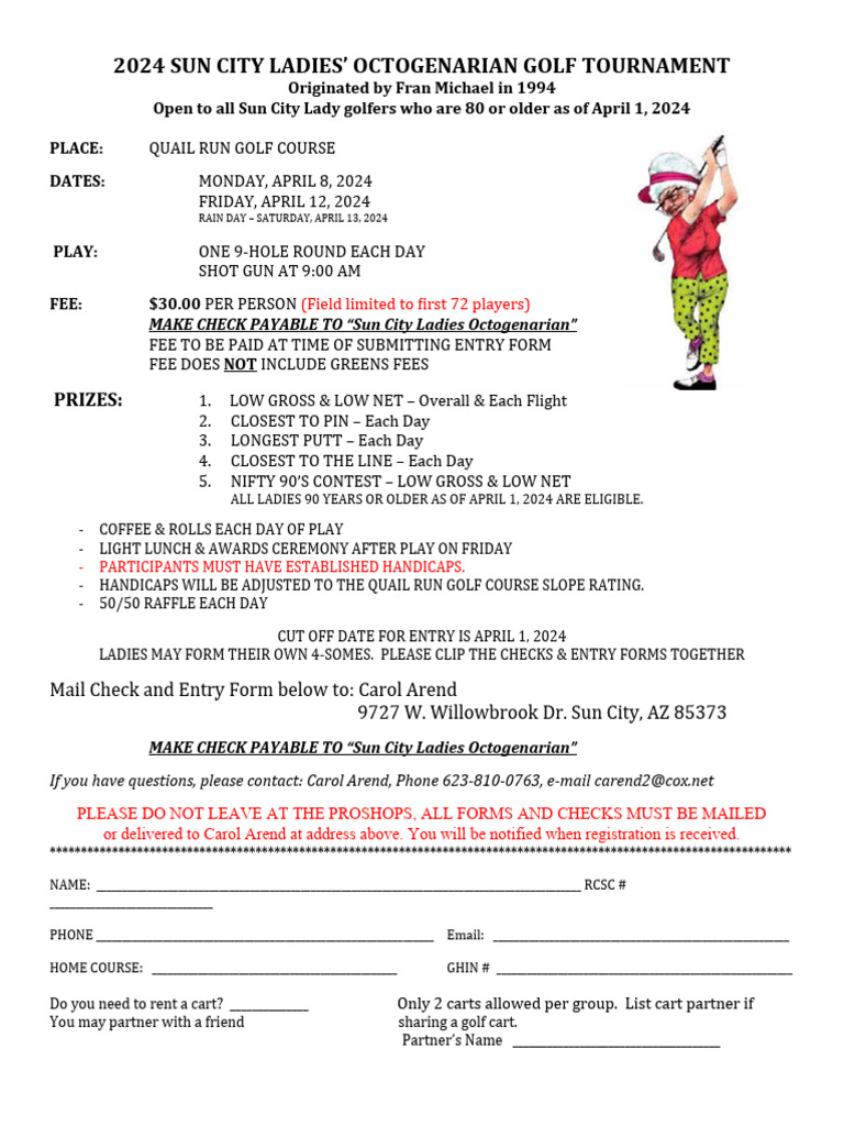 2024 Octogenarian Registration Form | PDF | Individual Sports | Precision Sports