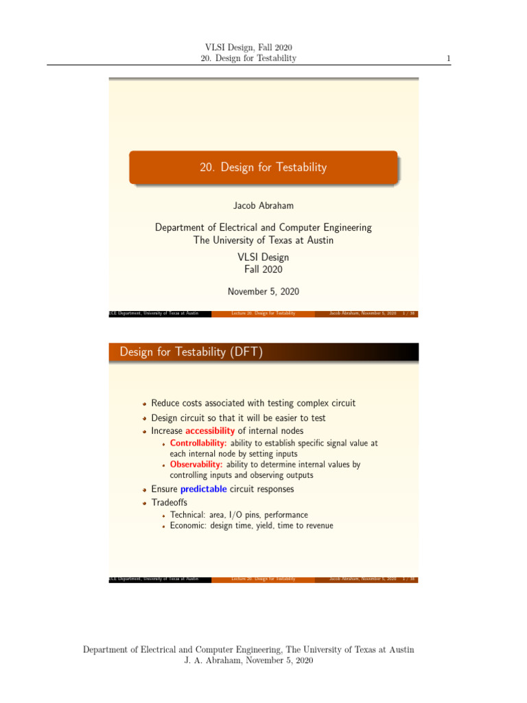 Design For Testability | PDF | Electronic Engineering | Microprocessor