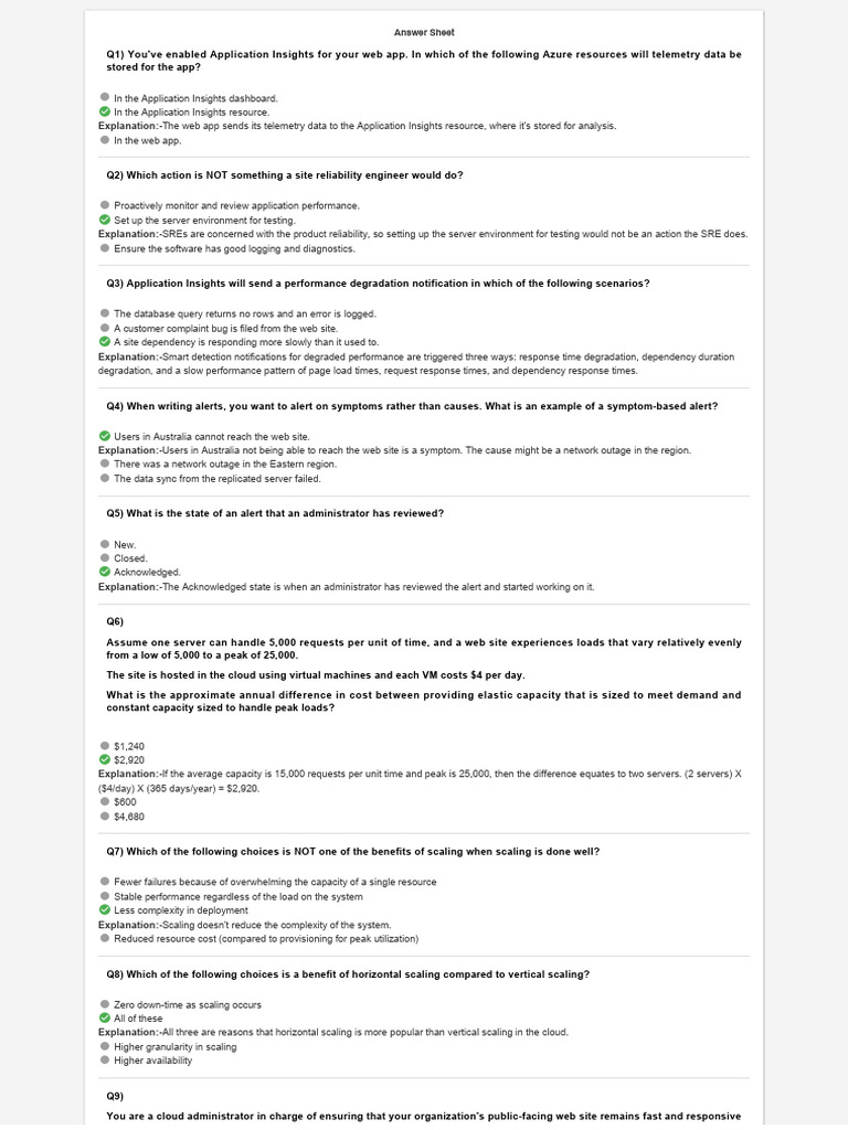 Microsoft Azure DevOps Solutions AZ 400 Practice Exam 9 Py2tzw | PDF | Version Control | Load ...
