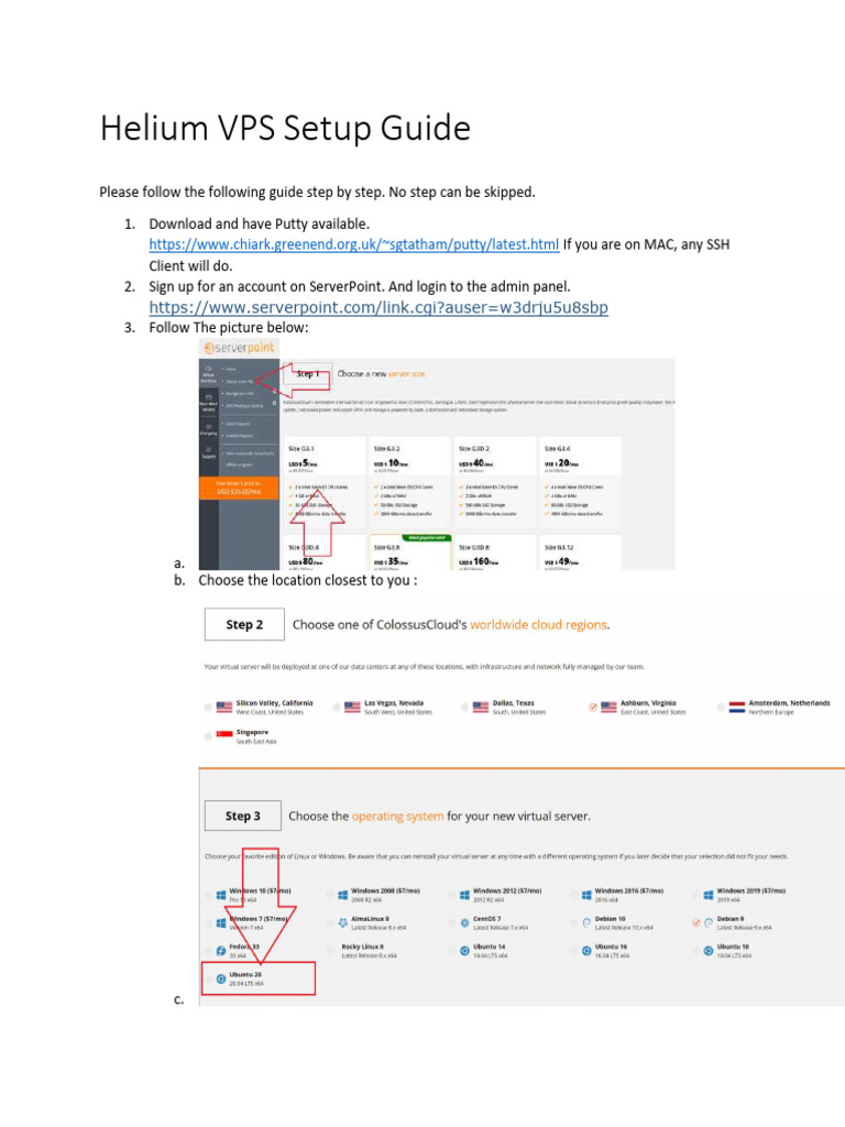 Helium VPS Setup Guide | PDF | Transmission Control Protocol | Wi Fi